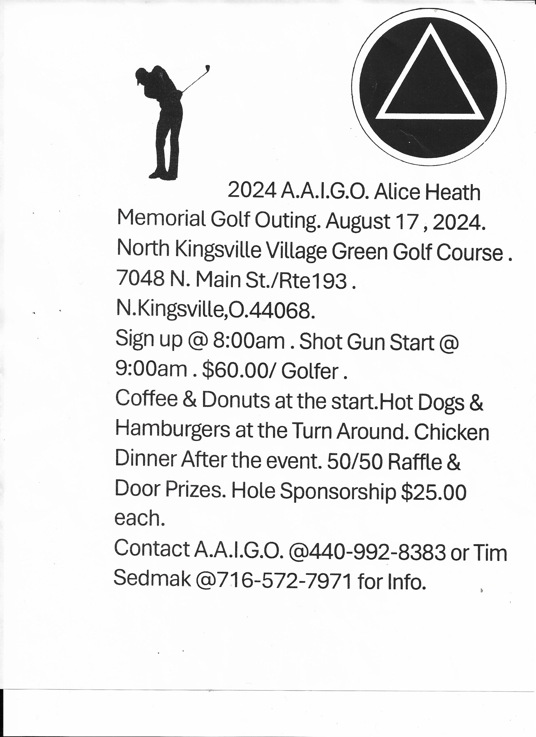 Alice Heath Memorial Golf Outing – Ashtabula Area Intergroup